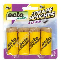 Attrape mouche spirale ACTO engluée 4 rouleaux-DESAMAIS-